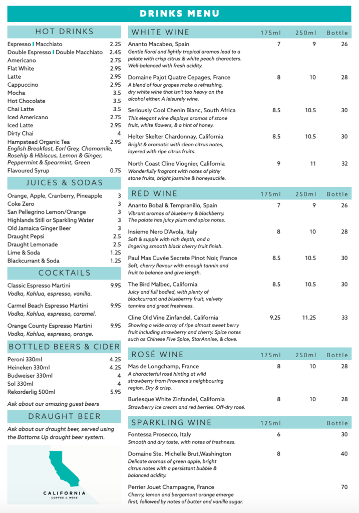 MENU – Coffee Roaster