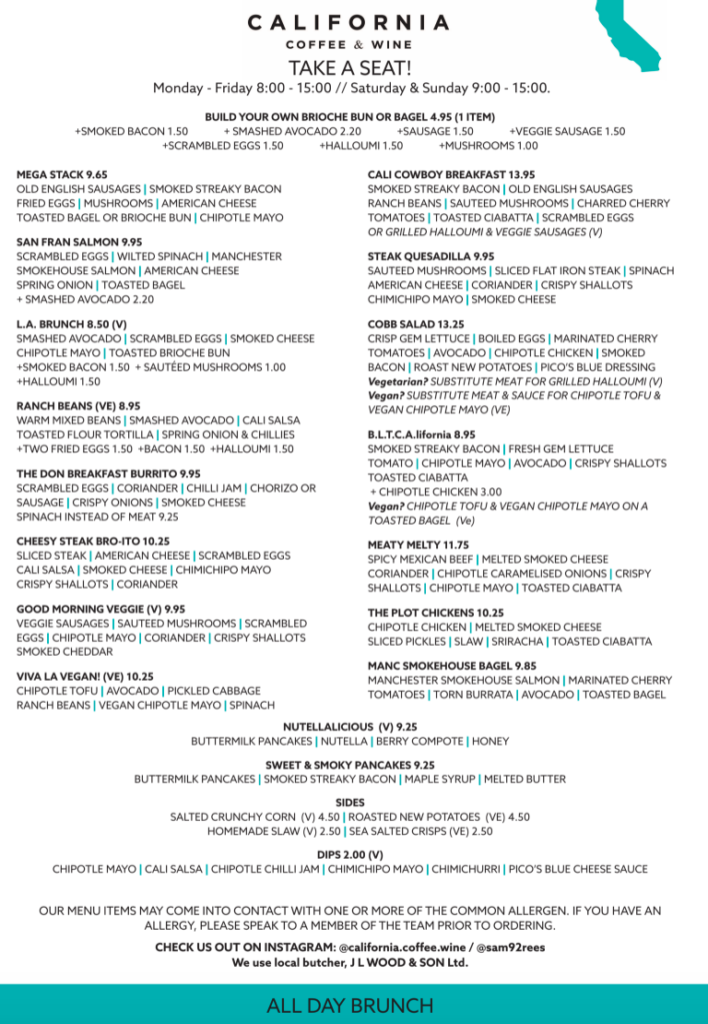 MENU – Coffee Roaster